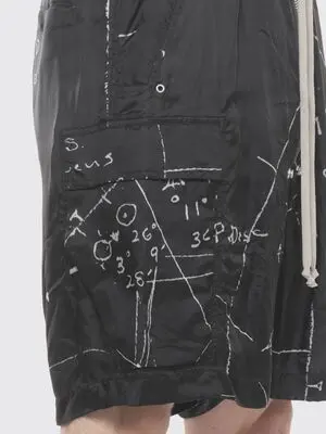 Rick Owens Printed Viscose Blend Cargo Shorts