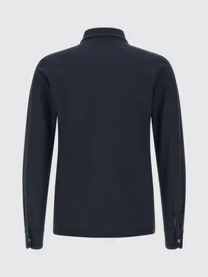 ZANONE Cotton Polo Shirt - Gnawed Blue
