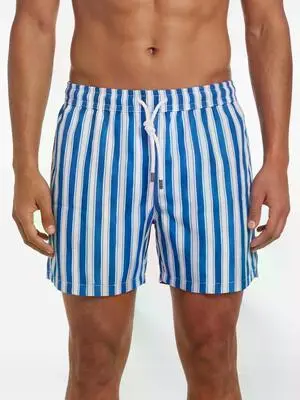 Fedeli Striped Swim Shorts - Blue
