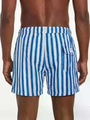 Fedeli Striped Swim Shorts - Blue