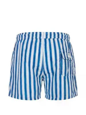 Fedeli Striped Swim Shorts - Blue