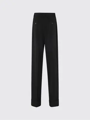 Dolce & Gabbana Tailored Wide-leg Trousers With Cuffed Hem - Black