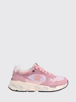 Premiata Mased Laminated Leather And Nylon Sneakers - Pink