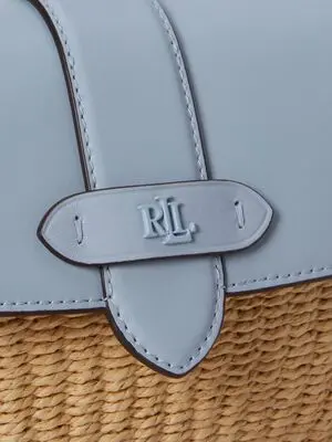 Ralph Lauren Raffia And Leather Crossbody Bag