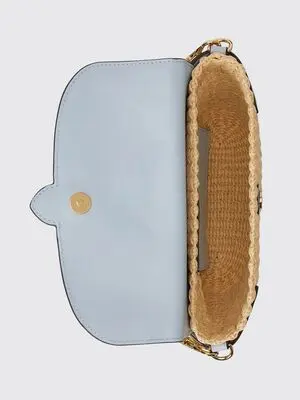Ralph Lauren Raffia And Leather Crossbody Bag