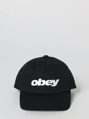 Obey Cotton Cap With Embroidered Logo - Black