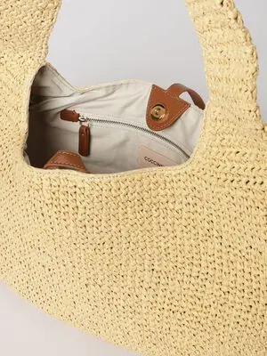 COCCINELLE Raffia Shoulder Bag - Brown