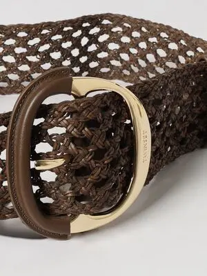 TWINSET Crochet Raffia Belt - Coffee