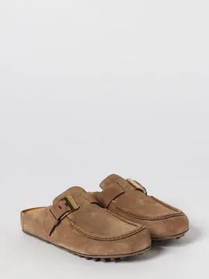 TOD'S Suede Gommino Mules With Adjustable Strap - Dark