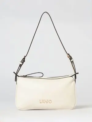 Liu Jo Faux Leather Shoulder Bag - Cream