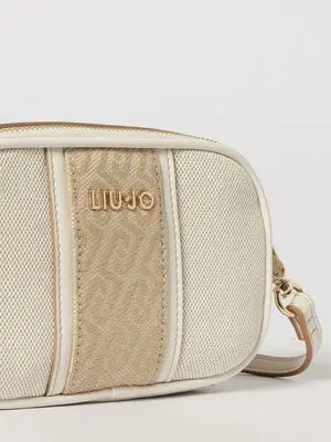 Liu Jo Canvas And Denim Camera Bag With Monogram Logo