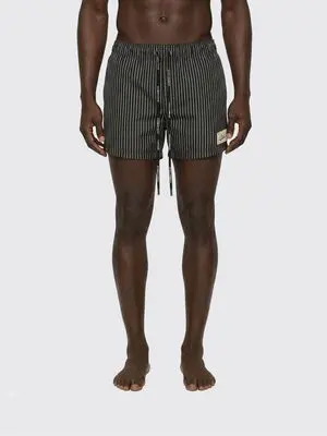 Dolce & Gabbana Striped Swimsuit - Black