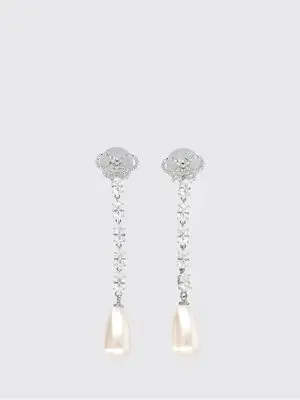 SELF-PORTRAIT Jewel Dangle Earrings With Pearl - Silver