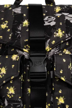 GANNI Floral Motif Backpack - Grey