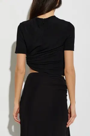 Christopher Esber Bezel Quartz Ruched T-shirt - Black
