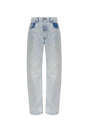 Casablanca Jeans With Shimmering Embellishments - Blue