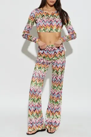 Missoni Wide-leg Chevron Trousers - Multicolour