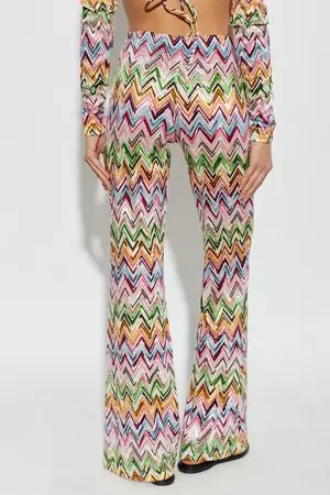 Missoni Wide-leg Chevron Trousers - Multicolour