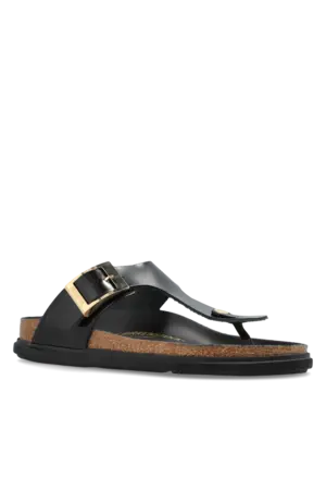 BIRKENSTOCK Gizeh Buckled Flip-flops - Black