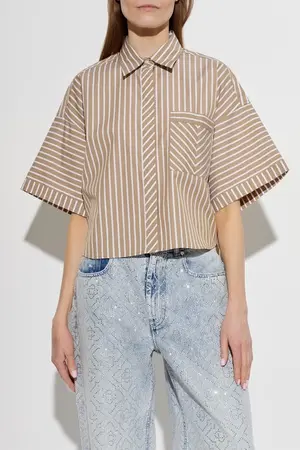 Rag & Bone Striped Cotton Shirt - Beige