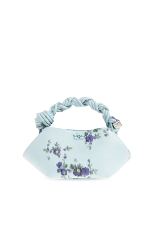 GANNI Floral Motif Handbag - Blue