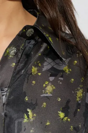 GANNI Silk Shirt With Waist Tie