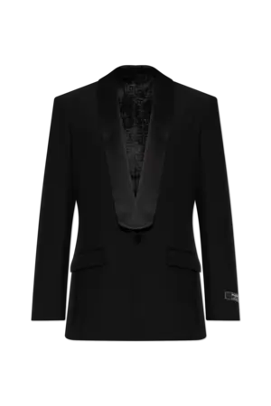 Balmain Wool Blazer With Single Vent - Black