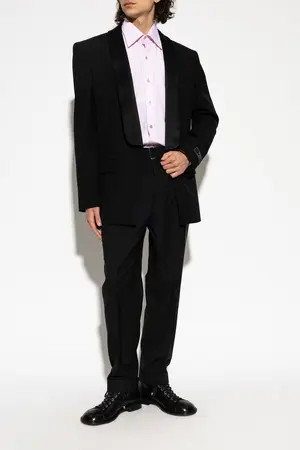 Balmain Wool Blazer With Single Vent