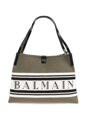 Balmain Release Medium Shopper Bag - Beige