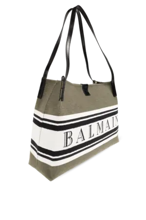 Balmain Release Medium Shopper Bag - Beige