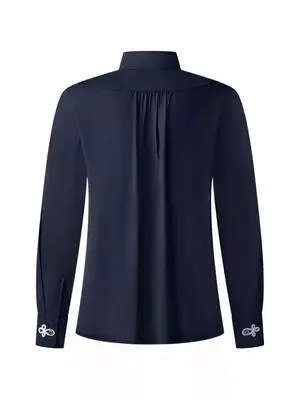 Shanghai Tang Silk Button Down Blouse
