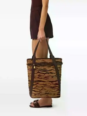 Elisabetta Franchi Shopper Bag With Tiger Print