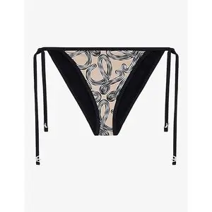 Loewe X Paula's Ibiza Anagram Tie-side Bikini Bottoms - Beige/black