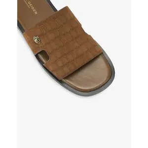 Kurt Geiger Bond Flat Leather Slides - Tan