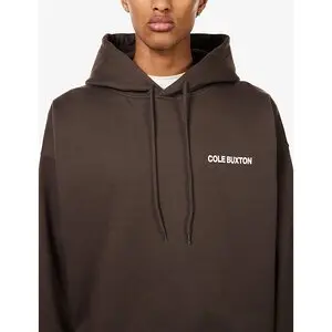 COLE BUXTON Sportswear Logo-print Cotton-jersey Hoodie - Brown