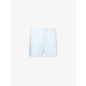 Derek Rose Classic-fit Cotton Boxer Shorts - Blue