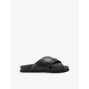 Kurt Geiger Baron Flat Leather Sandals