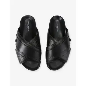 Kurt Geiger Baron Flat Leather Sandals