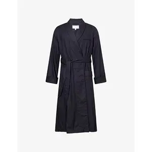 Derek Rose Paris Cotton Robe - Black