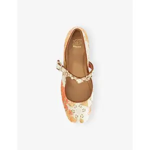 DUNE Henrietta Raffia Mary Jane Flats