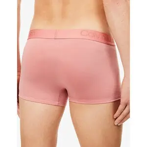 Calvin Klein Low-rise Logo-waistband Stretch-jersey Trunks