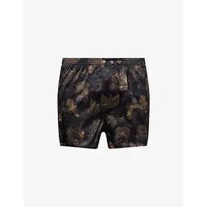Derek Rose Brindisi Classic-fit Silk Boxer Shorts - Black