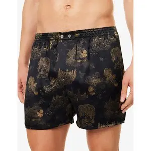 Derek Rose Brindisi Classic-fit Silk Boxer Shorts