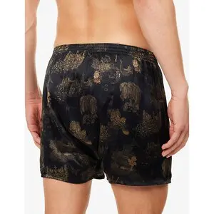Derek Rose Brindisi Classic-fit Silk Boxer Shorts