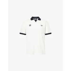 Fred Perry X Meyba Monogram-print Cotton Polo Shirt - Ecru