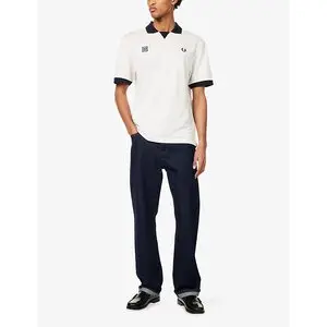 Fred Perry X Meyba Monogram-print Cotton Polo Shirt - Ecru