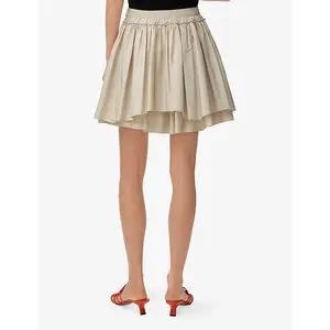Loewe X Paula's Ibiza Layered Pleat Mini Skirt - Light Beige