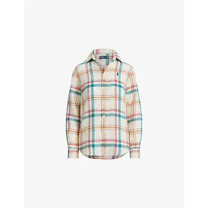 Polo Ralph Lauren Checked Logo-embroidered Linen Shirt