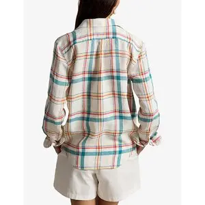 Polo Ralph Lauren Checked Logo-embroidered Linen Shirt
