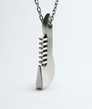 Bottega Veneta Sterling Pendant Necklace